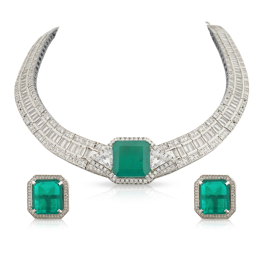 Lila - Emerald Ruby Red Stone Choker – Anayah Jewellery